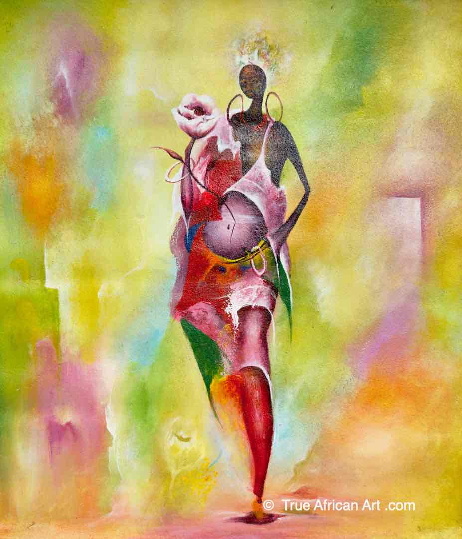 Colorful Portrait by Kenyan Willie Wamuti | True African Art .com