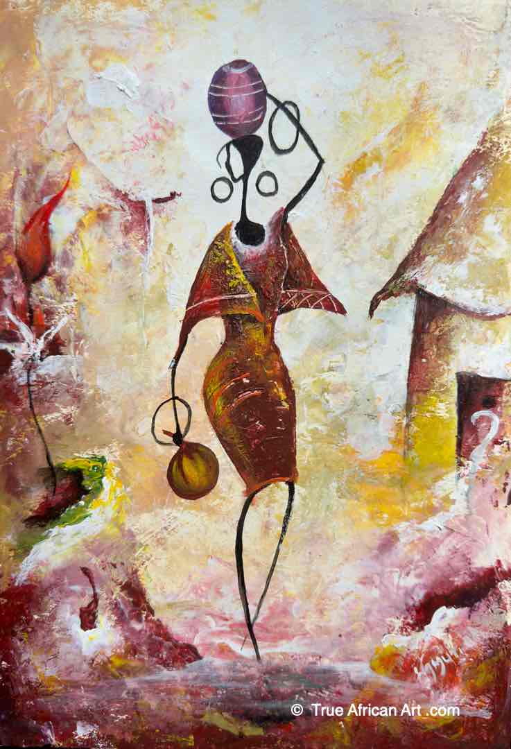 African Artist Willie Wamuti | Meditation | True African Art .com
