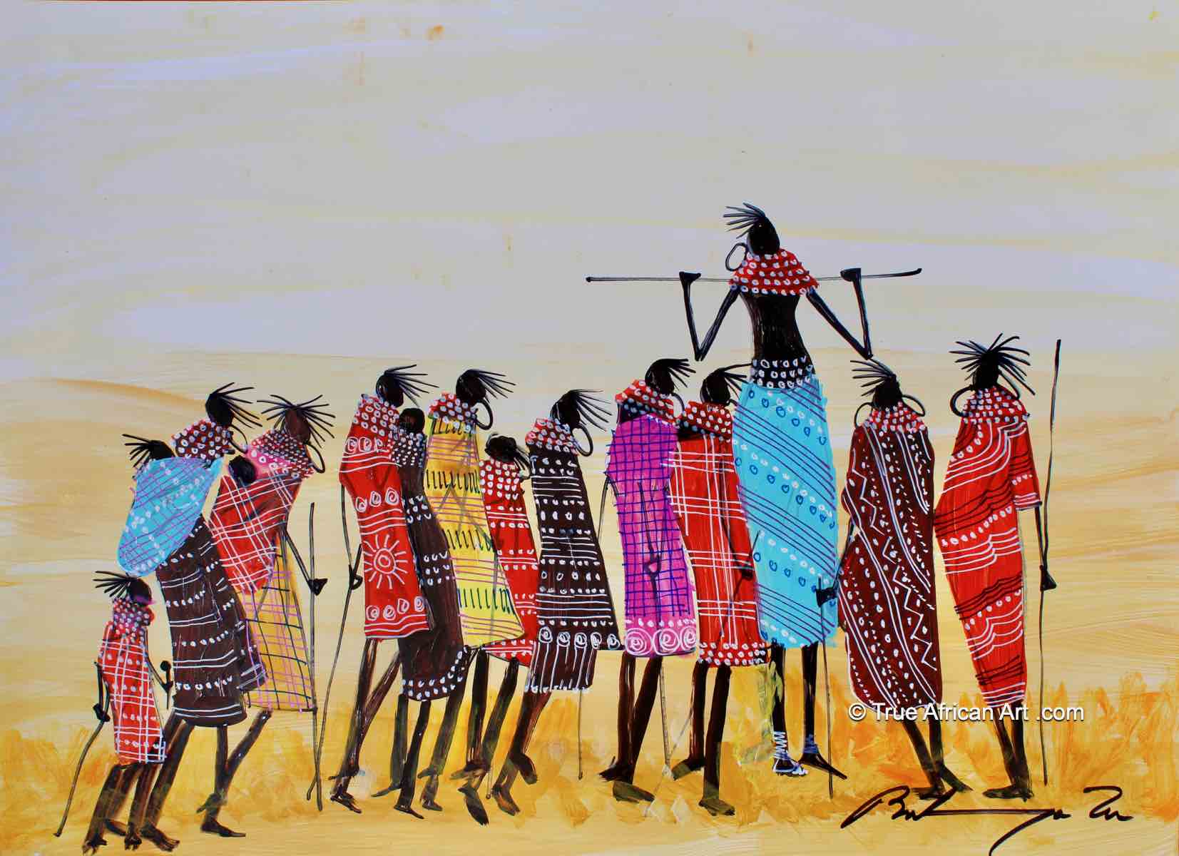 Martin Bulinya African Paintings for Sale | True African Art