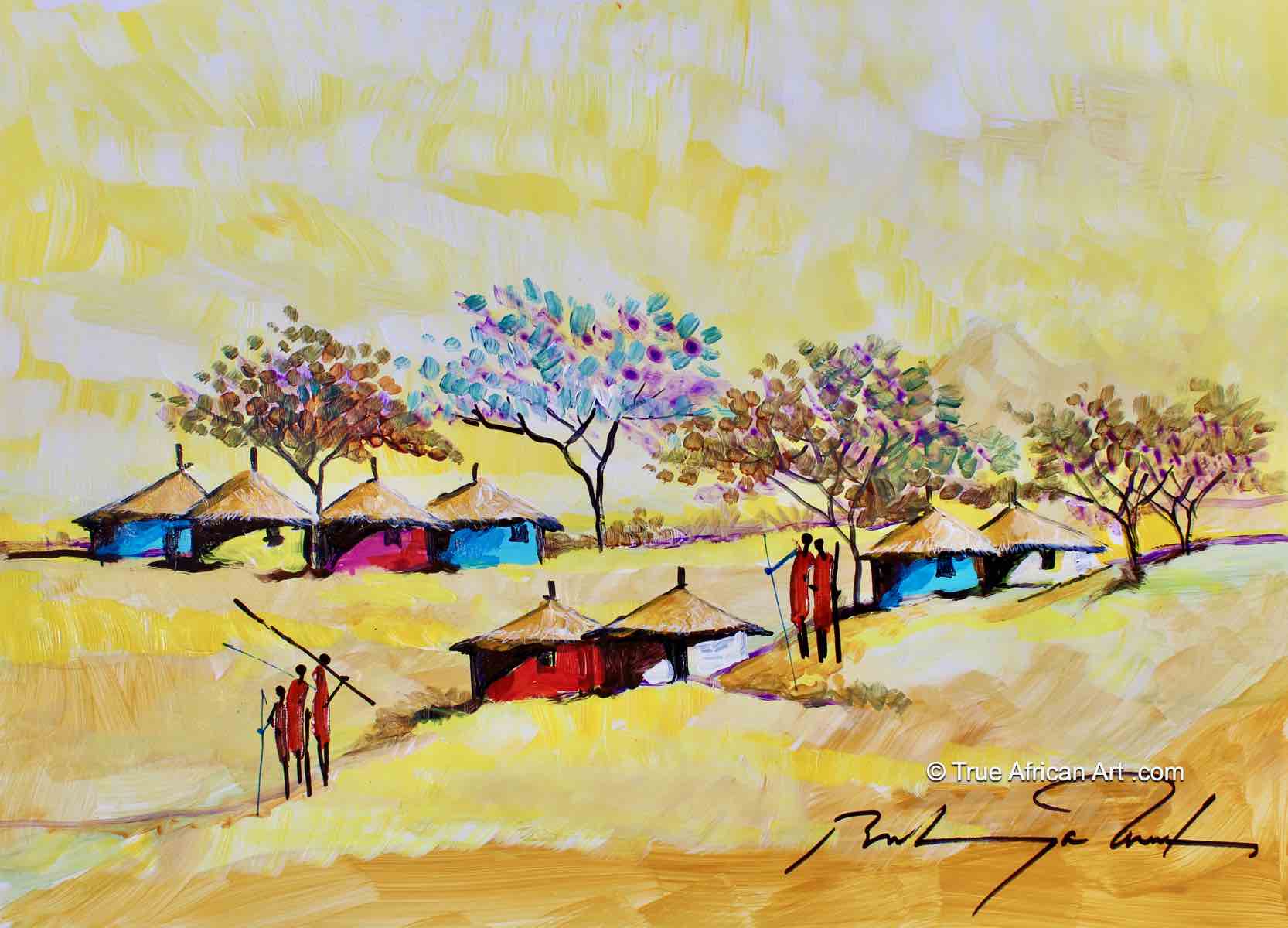 Martin Bulinya African Paintings for Sale | True African Art