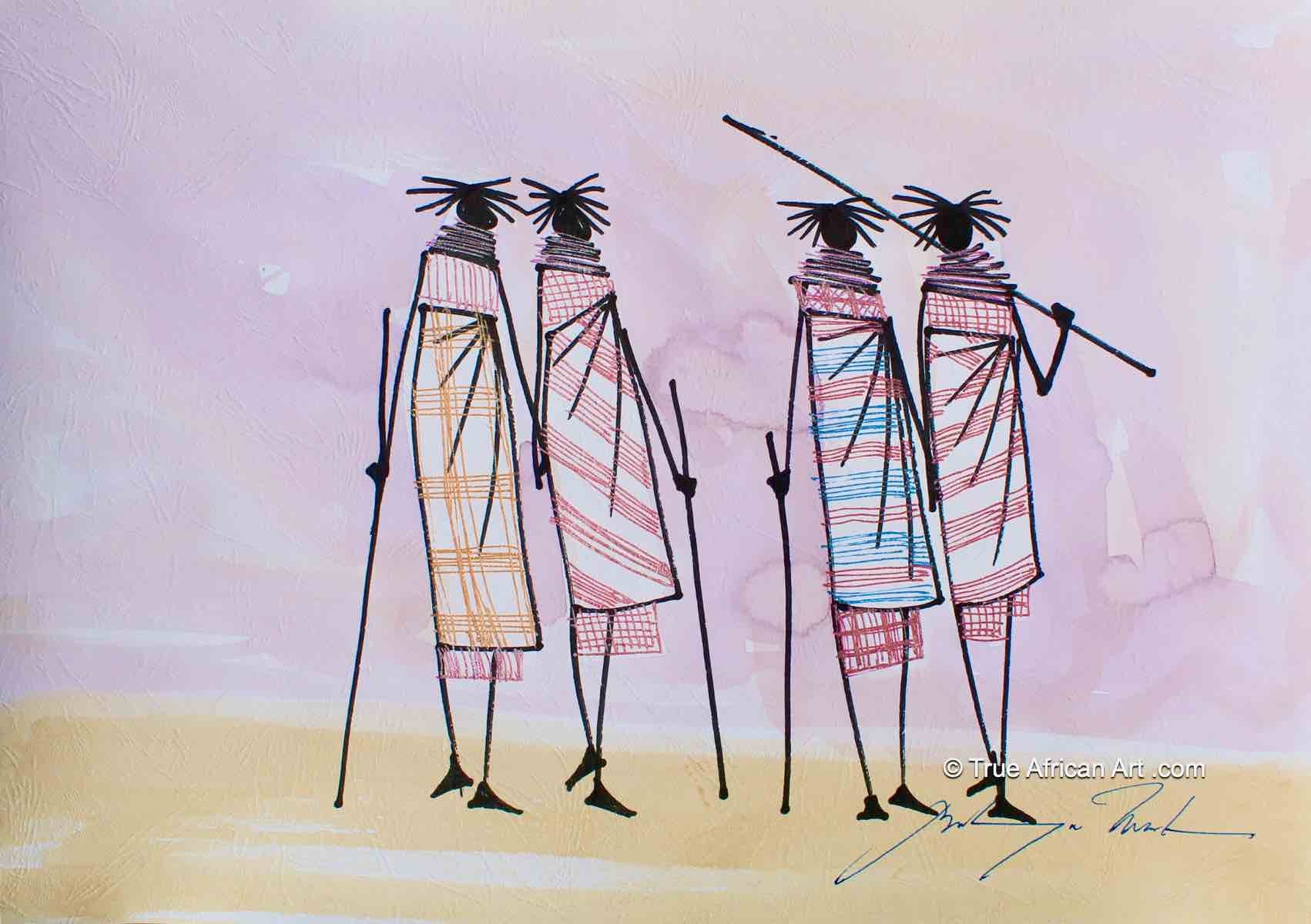 Martin Bulinya African Paintings for Sale | True African Art