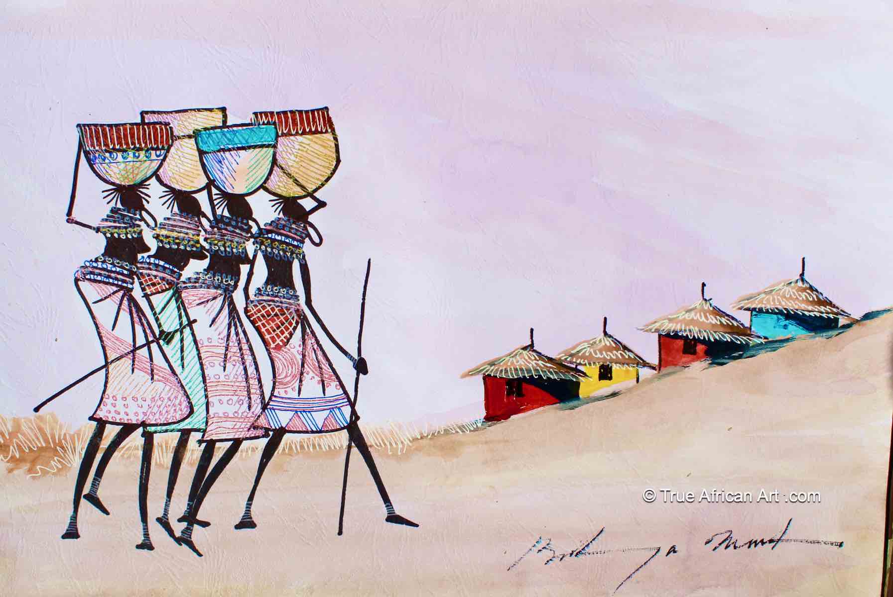 Martin Bulinya African Paintings for Sale | True African Art