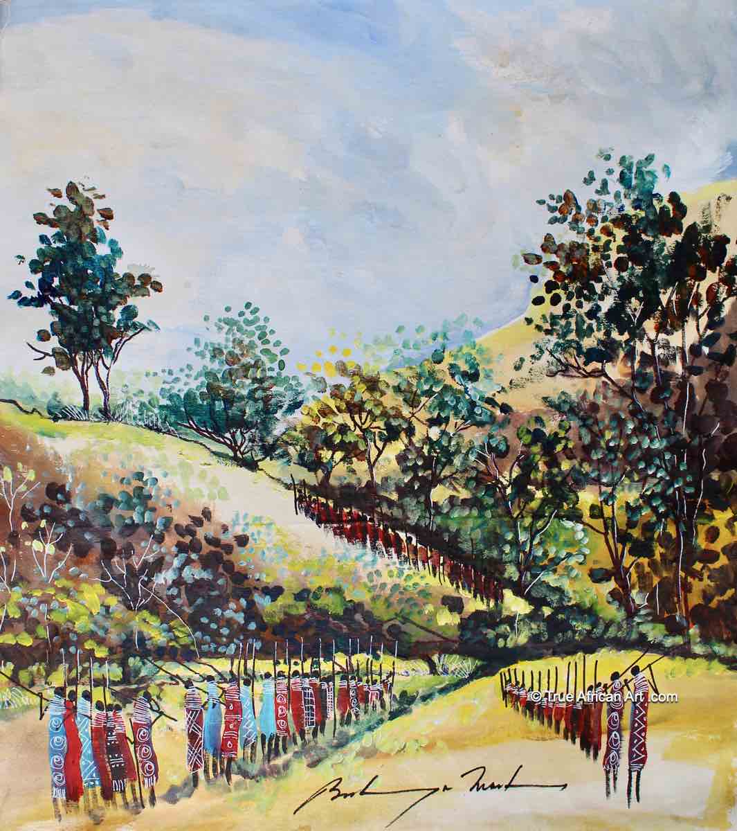 Martin Bulinya African Paintings for Sale | True African Art