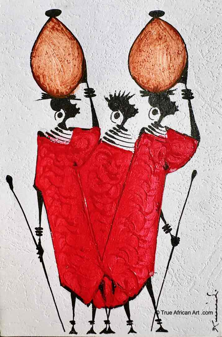 Hand painted African Greeting Card from Kenya, East Africa | C-295 ...