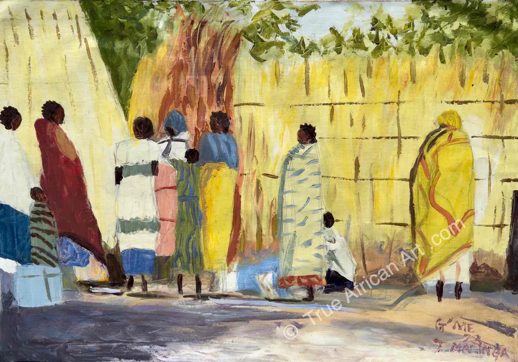 African Artist Jimmy Malinga | Malawi | Gathering – True African Art