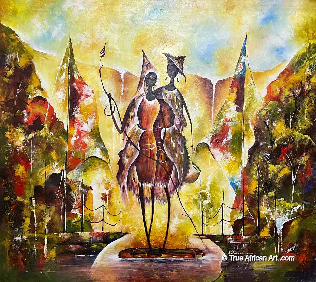 African Paintings of Women for Sale by Willie Wamuti – True African Art