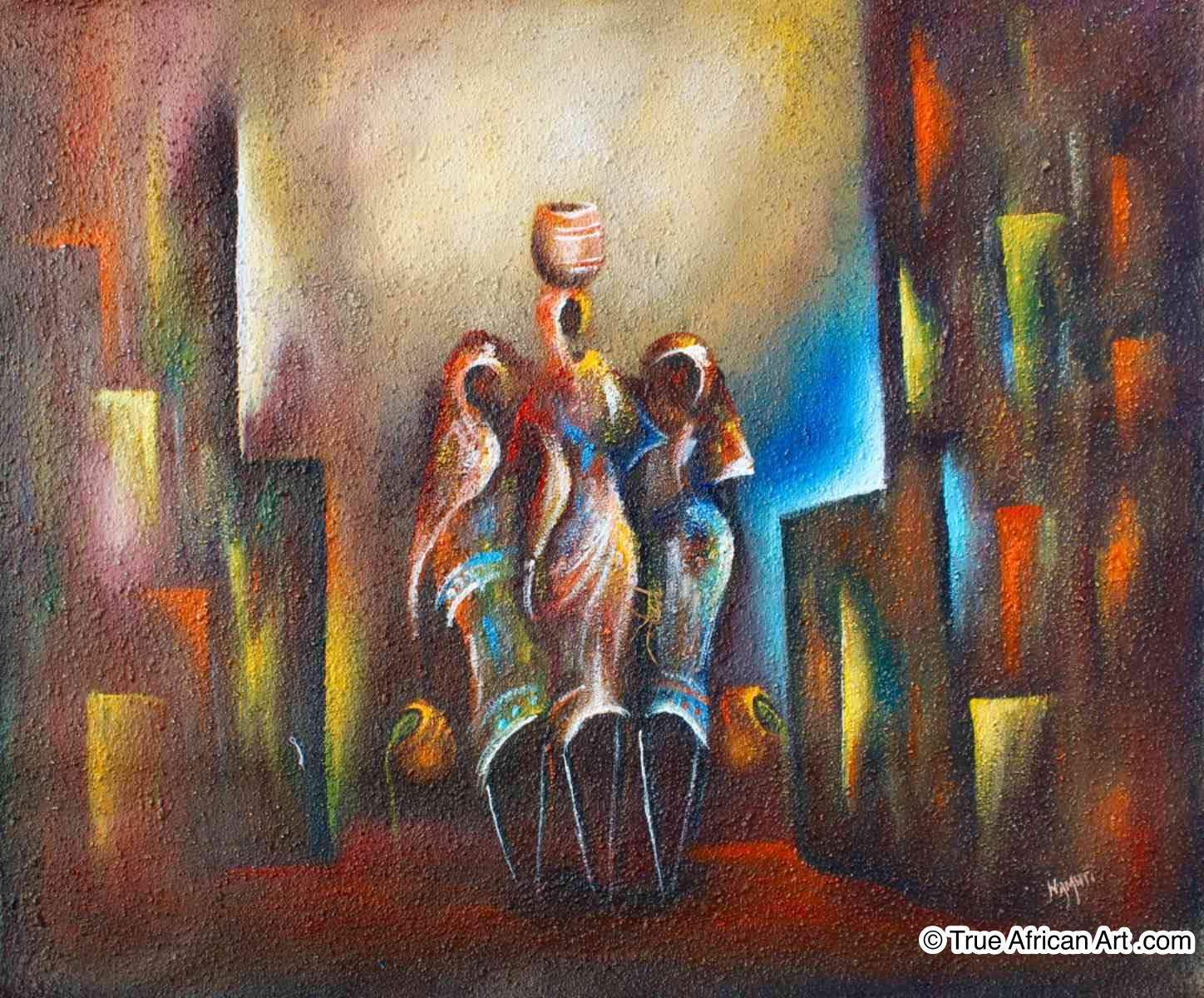 African Paintings of Women for Sale by Willie Wamuti – True African Art