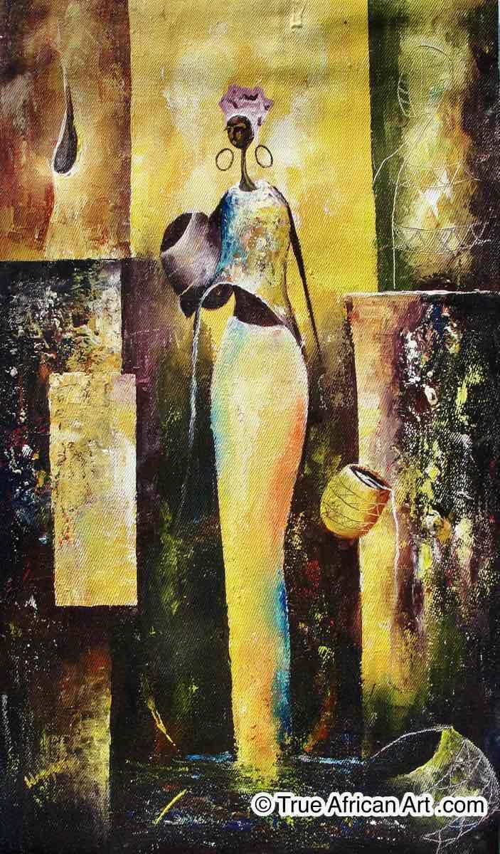 African Paintings of Women for Sale by Willie Wamuti – True African Art