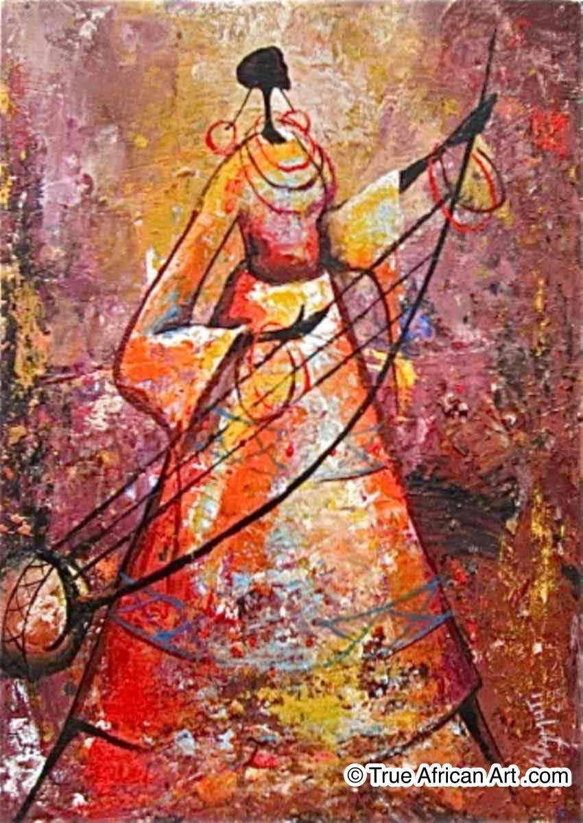 African Paintings of Women for Sale by Willie Wamuti – True African Art