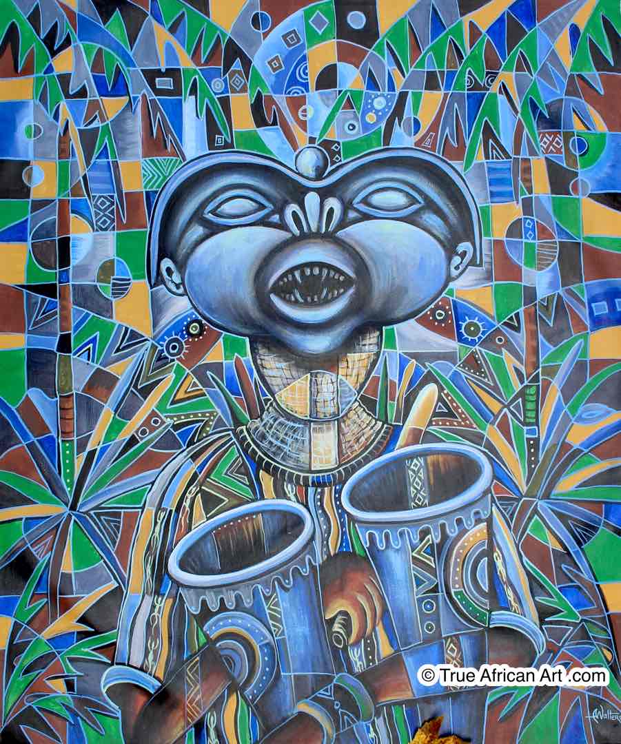 Angu Walters - African Paintings from Cameroon for Sale – True African Art